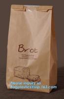 China Custom Printed Kraft Paper Bread Bag 50gsm Eco Friendly Food Grade with Side Gusset for sale