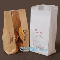 China Custom Printed Kraft Paper Bread Bag 50gsm Eco Friendly Food Grade with Side Gusset for sale