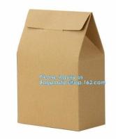China Custom Kraft Paper Bread Bags with Clear Window 125x240x70 mm Food Grade Eco Friendly for sale
