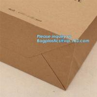 China Food Grade Brown Kraft Paper Bread Bags with Clear Window 50gsm Custom Size for sale