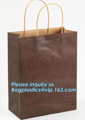 China Wholesale Custom Eco Friendly Kraft Paper Shopping Bags with Handles 100pcs MOQ for sale