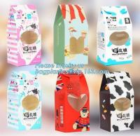 China Custom Kraft Paper Bread Packaging Bag with Clear Window 50gsm Food Grade Eco Friendly for sale