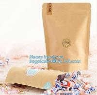 China Custom Brown Kraft Paper Bread Packaging Bags 50gsm Food Grade with Side Gusset 125x240x70mm for sale