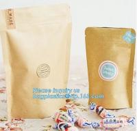 China Custom Brown Kraft Paper Bread Packaging Bags 50gsm Food Grade with Side Gusset 125x240x70mm for sale