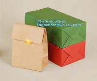China Custom Kraft Paper Bag with Flat Handle Eco Friendly Shopping Gift Bag 125x240x70mm for sale