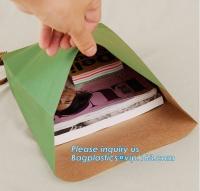 China Custom Kraft Paper Bag with Flat Handle Eco Friendly Shopping Gift Bag 125x240x70mm for sale