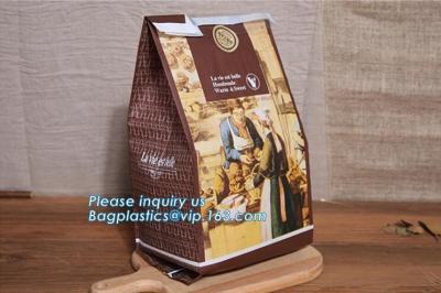 China Custom Kraft Paper Bread Bag with Window 125x240x70mm Food Grade Recyclable Packaging for sale