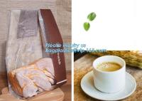 China Custom Kraft Paper Bread Bag with Window 125x240x70mm Food Grade Recyclable Packaging for sale