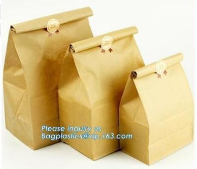 China Custom Kraft Paper Bread Bags 50gsm Food Grade Eco Friendly Takeaway Packaging with Side Gusset for sale