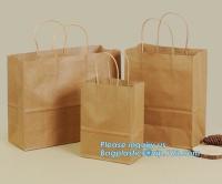 China Eco Friendly Kraft Paper Bread Packaging Bag with Clear Window 125x240x70 mm for sale