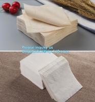 China 1/4 Fold Coffee Bar Beverage Black Paper Napkin 330x330mm 1 Ply Recycled Material for sale