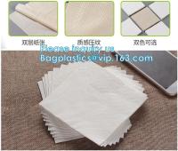 China 1/4 Fold Coffee Bar Beverage Black Paper Napkin 330x330mm 1 Ply Recycled Material for sale