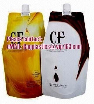 China FDA Approved Stand Up Clear Liquid Spout Pouch 1L 3L Wine Bag with Spout Tap for sale