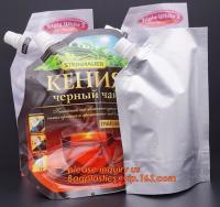 China Custom Reusable Stand Up Spout Pouch Bag 1L 2L 3L for Juice Milk Liquid Snack Packaging for sale