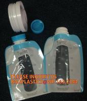 China Custom Reusable Flat Bottom Drink Pouch with Spout Zipper 1L to 3L Capacity for sale