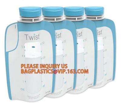 China Food Grade Breast Milk Storage Bags 100ml to 10kg Custom Reusable Baby Food Pouch for sale