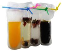 China Biodegradable Eco-Friendly Stand Up Pouch with Straw 1L 2L 3L for Fruit Juice for sale