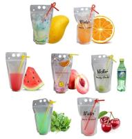 China Custom Biodegradable FDA Clear Juice Pouch with Reclosable Zipper 100g-10kg for sale