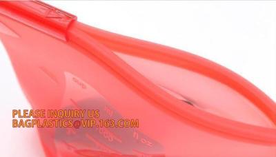 China Reusable FDA Silicone Food Storage Bag 23.5x18x19cm Leakproof Freezer Safe Fresh Bag for sale