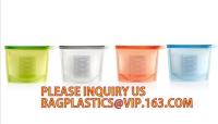 China Reusable Silicone Food Storage Bag 23.5x18x19cm Airtight Leakproof Freezer Safe BPA Free for sale