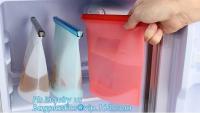 China Reusable Silicone Food Storage Bag 1000ml Airtight Seal Leakproof BPA Free Custom Logo Zip Lock for sale