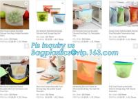 China Reusable Leakproof Silicone Food Storage Bag 1000ml BPA Free Airtight Seal for Freezer Microwave for sale