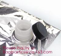 China Custom Refillable 1.5L 3L 5L Empty Wine Bag in Box Dispenser with Plastic Spout Valve for sale