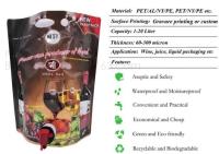 China Custom Wine Bag in Box Packaging 3L 5L 10L Plastic Wine Bags with Spout Tap Valve for sale