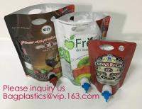 China Custom Wine Bag in Box Packaging 3L 5L 10L Plastic Wine Bags with Spout Tap Valve for sale