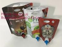 China Custom Wine Bag in Box Packaging 3L 5L 10L Plastic Wine Bags with Spout Tap Valve for sale
