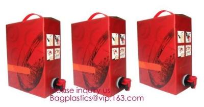 China Custom Bag in Box Wine Dispenser Pouch 3L 5L 10L 20L with Butterfly Valve Spout for sale
