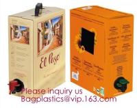 China Custom Bag in Box Wine Dispenser Pouch 3L 5L 10L 20L with Butterfly Valve Spout for sale
