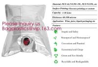 China Custom Bag in Box Wine Dispenser Pouch 3L 5L 10L 20L with Butterfly Valve Spout for sale
