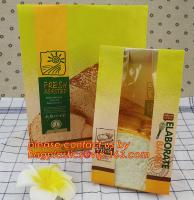 China Custom Logo Food Grade Kraft Paper Bakery Bags with Window 5-10 kg Foldable Design for sale