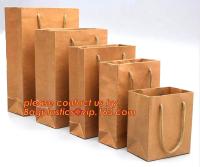 China Eco Friendly Brown Kraft Paper Shopping Bag with Paper Handle Recyclable Gift Bag 250gsm for sale