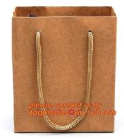 China Eco Friendly Brown Kraft Paper Shopping Bag with Paper Handle Recyclable Gift Bag 250gsm for sale