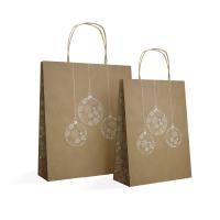 China Custom Printed Recyclable Luxury Paper Shopping Bag with Ribbon Handle 250gsm for sale