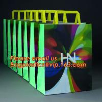 China Custom Printed Recyclable Luxury Paper Shopping Bag with Ribbon Handle 250gsm for sale