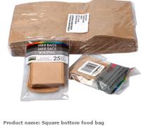 China Custom White Kraft Paper Bag for Take Away Fast Food Bakery 250gsm 24.5x12.5x31.5cm for sale