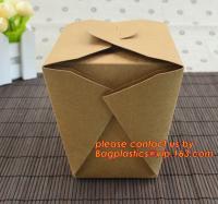 China Custom Printed Brown Kraft Cardboard Burger Box for Hamburger Food 140x90mm Food Grade for sale