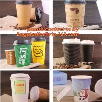 China Custom Printed Double Wall Paper Coffee Cups 10 oz with Lid for Hot Drinks for sale