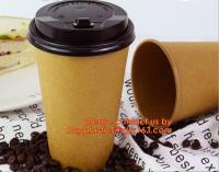 China 100% Compostable Paper Cups with Lids 10 oz Biodegradable Hot Cups PLA Lined for sale