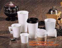 China 10 oz Compostable Paper Cups with Lids Biodegradable PLA Coffee Cups for Hot Drinks for sale