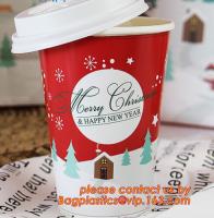 China Custom Logo Printed Disposable Single Wall Paper Coffee Cup 4oz to 12oz with Lids for sale