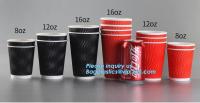 China Custom Printed Double Wall Paper Coffee Cup 12oz with Lids Disposable Hot Drink Cup for sale