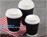 China Custom Printed Double Wall Paper Coffee Cup 12oz with Lids Disposable Hot Drink Cup for sale