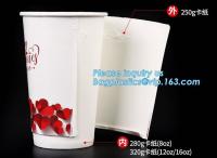 China Disposable Insulated Ripple Hot Paper Coffee Cup 6 oz with Cappuccino Lids Custom Logo for sale