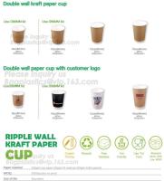 China Biodegradable Custom Printed Paper Coffee Cup with Lid 4oz to 12oz Hot Drink Cup for sale