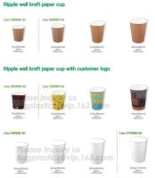 China Biodegradable Custom Printed Paper Coffee Cup with Lid 4oz to 12oz Hot Drink Cup for sale