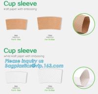 China Custom Printed Biodegradable Corrugated Cup Sleeve 4oz 12oz Hot Paper Cup Sleeve for sale